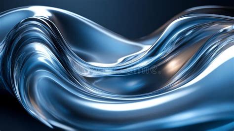 Abstract Liquid Metal Flow Generative Ai Stock Illustration Illustration Of Waves Flowing