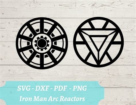 Arc Reactor Svg File Iron Man Download Digital File Dxf Pdf Png