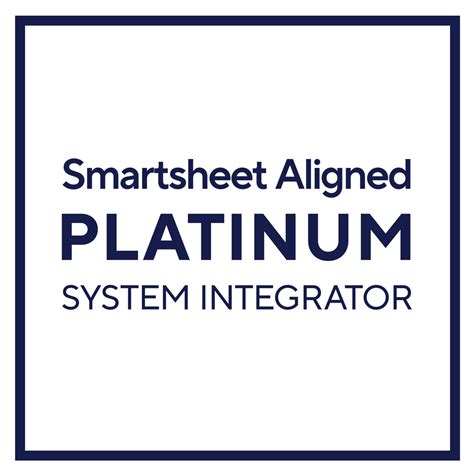 Smartsheet Aligned Platinum System Integrator Credly