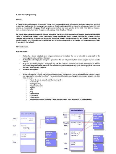 Posix Threads Programming Pdf Thread Computing Subroutine