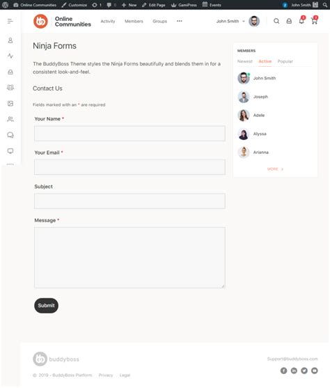 Ninja Forms Knowledge Base Buddyboss Resources