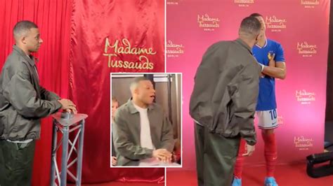 Kylian Mbappe Looked In Genuine Shock After Seeing His Wax Statue At Madame Tussauds