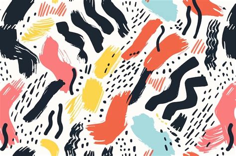 Abstract Handdrawn Pattern Single Clipart Isolated Premium Ai Generated Vector