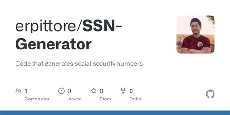 Github Erpittore Ssn Generator Code That Generates Social Security Numbers