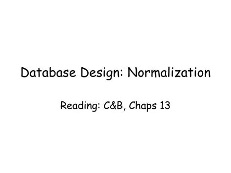 ppt database design normalization powerpoint presentation free