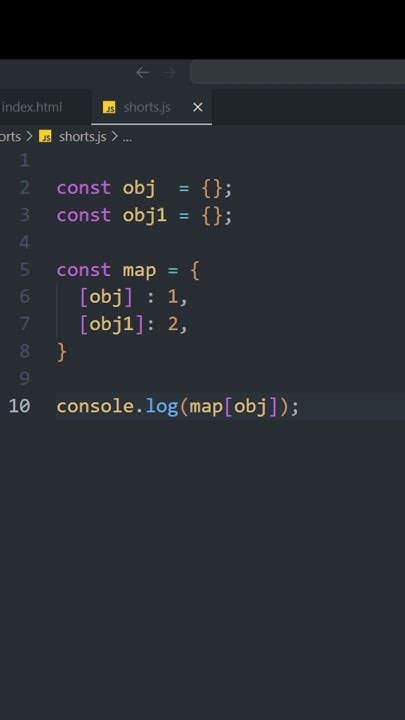 Задача на работу ключей в Objects Js Frontend первыйфайлкомом Shorts Web Webdeveloper
