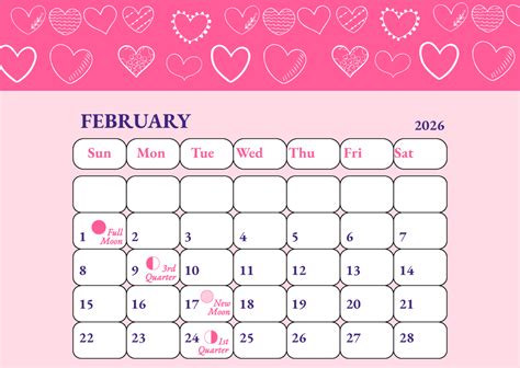 Moon Calendar February 2016