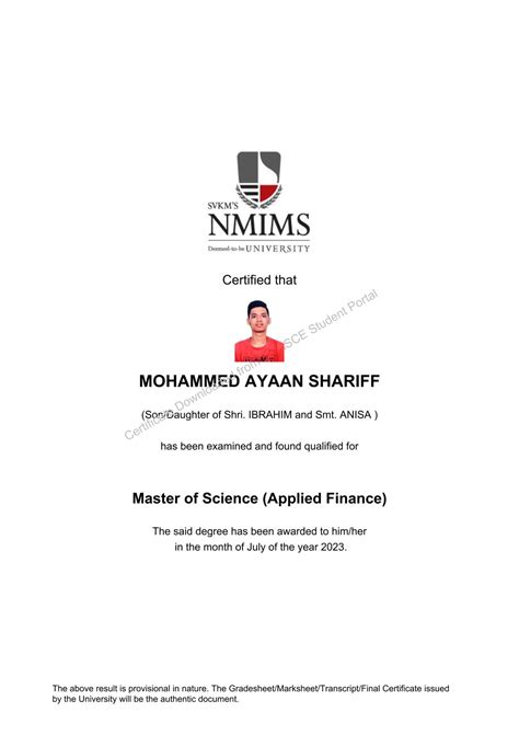 Mohammed Ayaan Shariff On Linkedin Nmims Graduated Mastersdegree