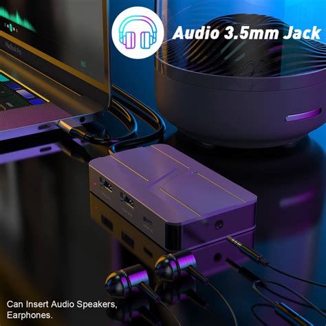 Rocketek In Usb C Docking Vga Usb Hub Rocketeck