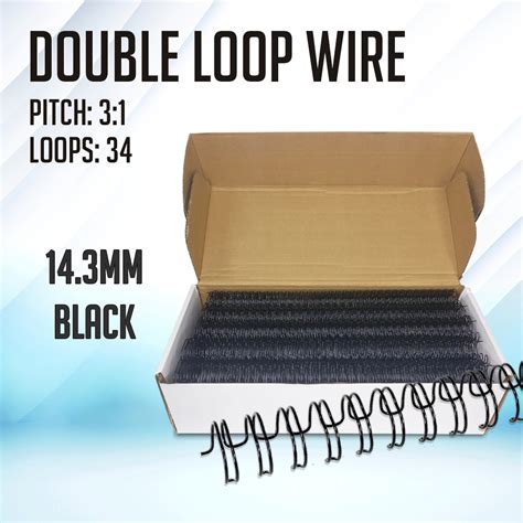 Quaff Double Loop Wire Binder 31 Pitch Metal Loop Ring Binder 100pcs