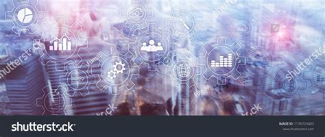 Business Process Abstract Diagram Gears Icons Stock Photo Shutterstock