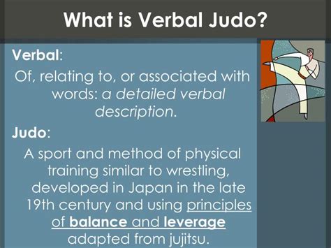Ppt Verbal Judo Powerpoint Presentation Id 496135