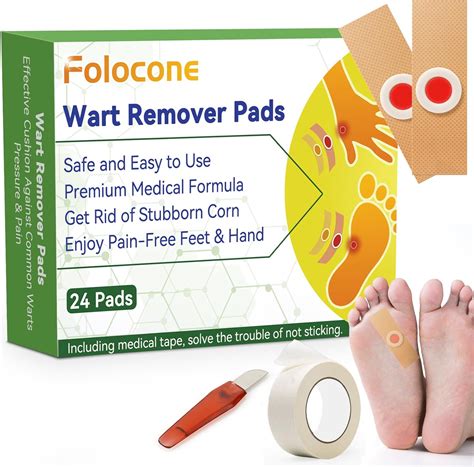 Folocone Wart Remover Padwart Removal Plasters 24pcs Wart Remover For
