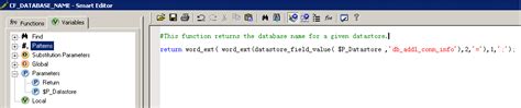 custom function to get database name from a datast sap community