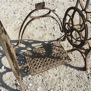 Treadle Sewing Machine Cast Iron Base Industrial Age Singer Steampunk PK Treadle Base Table
