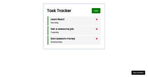 Task Tracker Codesandbox