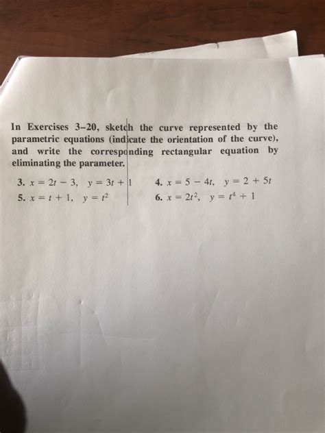 Solved In Exercises Sketch The Curve Represented By Chegg Com