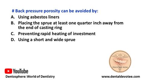 Back Pressure Porosity Can Be Avoided By