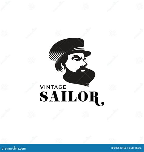 Captain Logo Or Sailor Tattoo Element Stock Illustration Illustration