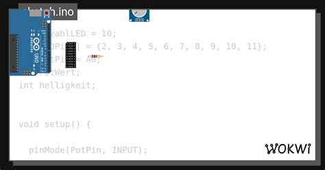 Led Bar Graph Mit Poti Wokwi Esp32 Stm32 Arduino Simulator