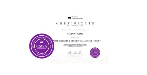 Online Course Capital Markets And Securities Analyst Cmsa
