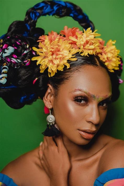 Afro Mexican Model Does Frida Khalo Inspired Beauty Photoshoot