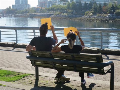 Thousands Of People Flock To Vancouvers Parks And Seawall For Solar Eclipse Photos News