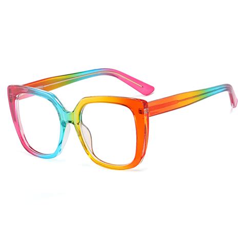 Rainbow Color Vooglam Tr90 Optical Eyewear Multicolor Ladies Glasses Eyeglass Frames Tr90