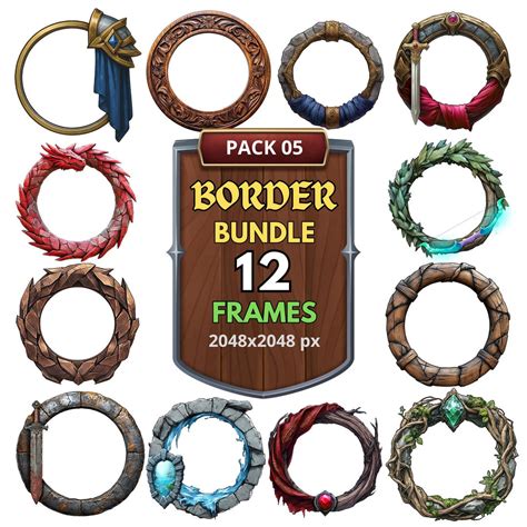 Dnd Border Bundle 12 Token Frames For Tabletop Dungeons And Dragons Rpg