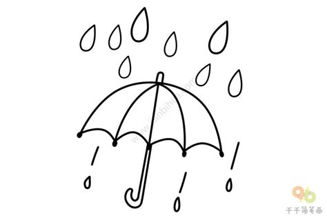 雨点简笔画图片