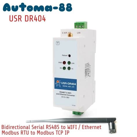 Md99 Usr Dr404 Modbus Series Rtu Rs485 To Wifi Ethernet Modbus Tcp Ip Rj45 Includes Adapter