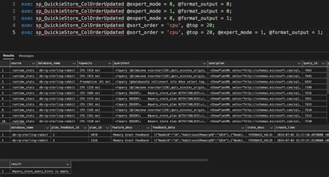 Modifying Spquickiestore Returned Column Order Sqlservercentral