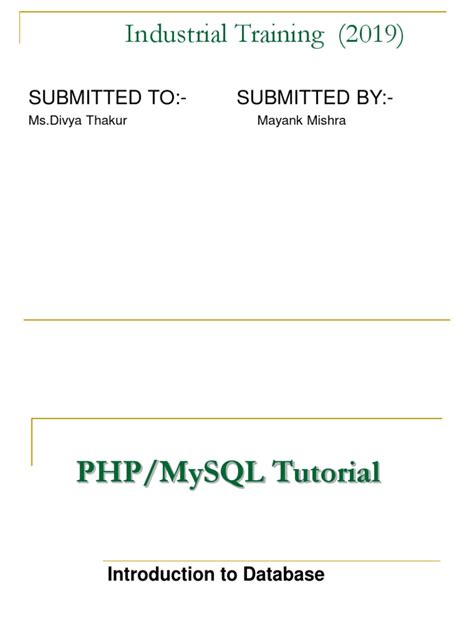 Understanding Databases And Sql Through Php An Introduction To Connecting A Php Application To