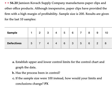 Solved • • S620 Jamison Kovach Supply Company Manufactures