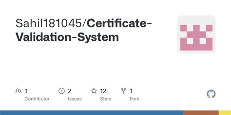 Github Sahil181045certificate Validation System