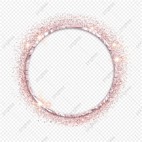 Round Glitter Png Image Glitter Gold Glitter Round Border Element