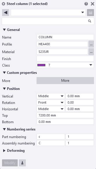 Create Model Objects And Modify Model Object Properties By Using Property Pane Tekla User