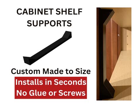 Cabinet Shelf Support Fix Sagging Shelves Hidden Custom Support To