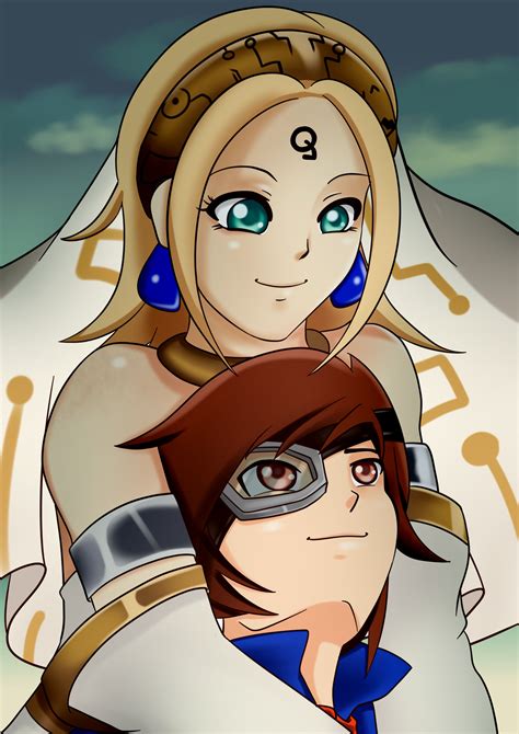 Skies Of Arcadia Fina Comforting Vyse By Elivdraws On Deviantart