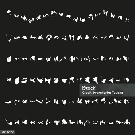 흰색 상형 문자 기호입니다 곡선 검은 색 배경입니다 6 라인 디자인 추상 벡터 일러스트 레이 션 검은색에 대한 스톡 벡터 아트 및 기타 이미지 Istock