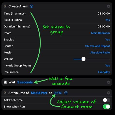 alarm volume of grouped in room sonos community