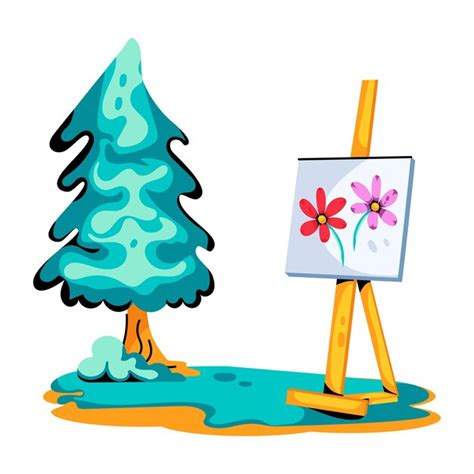 Premium Vector Flat Icon Of Sakura Tree