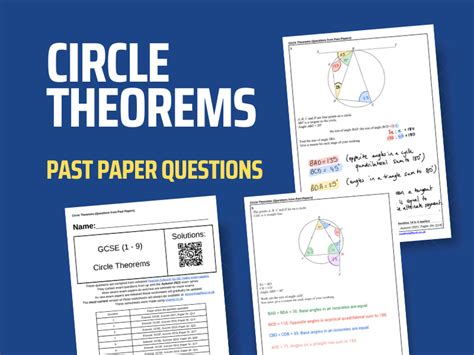 circle theorems gcse maths past paper questions teaching resources