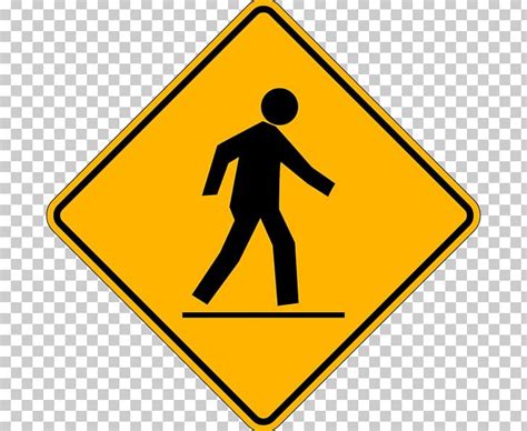Pedestrian Crossing Warning Sign Png Clipart Angle Area Cars Crossing Guard Drawing Free