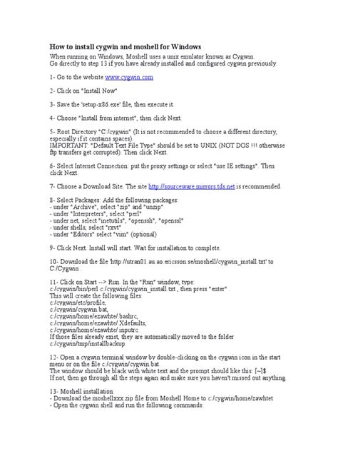Installation Cygwinmoshell Sofiane Pdf Zip File Format