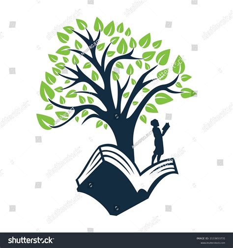 Book Tree Vector Logo Illustration Stock Vector Royalty Free 2133653731 Shutterstock