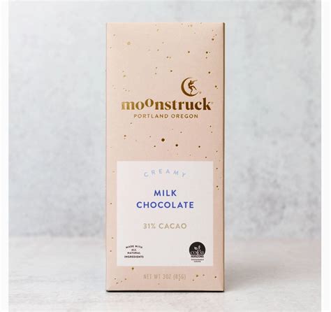 Moonstruck Chocolate Creamy Milk Chocolate 3oz Organic Candy Add On Kosher Gluten Free