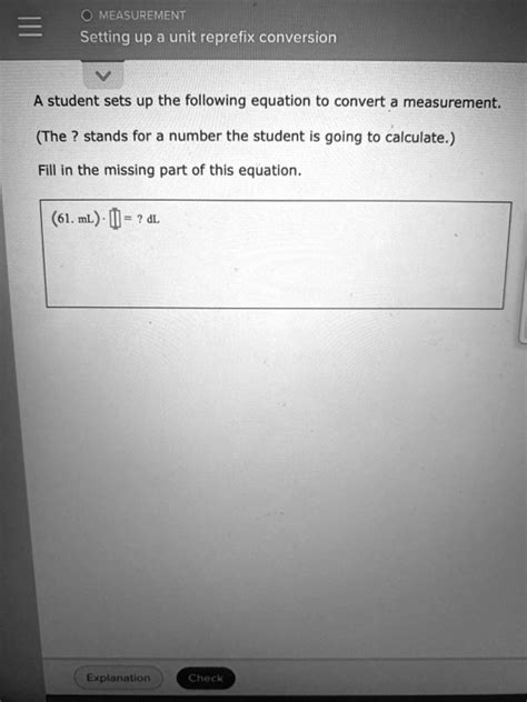 SOLVED MEASUREMENT Setting Up A Unit Prefix Conversion A Babe Sets Up The Following Equation