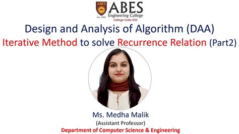 Iterative Method To Solve Recurrence Relation Part 2 Design
