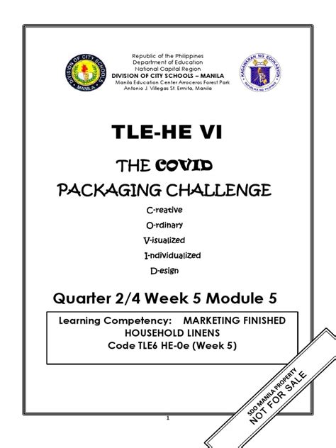 Tle He 6 Q2 Mod5 Pdf Advertising Packaging And Labeling